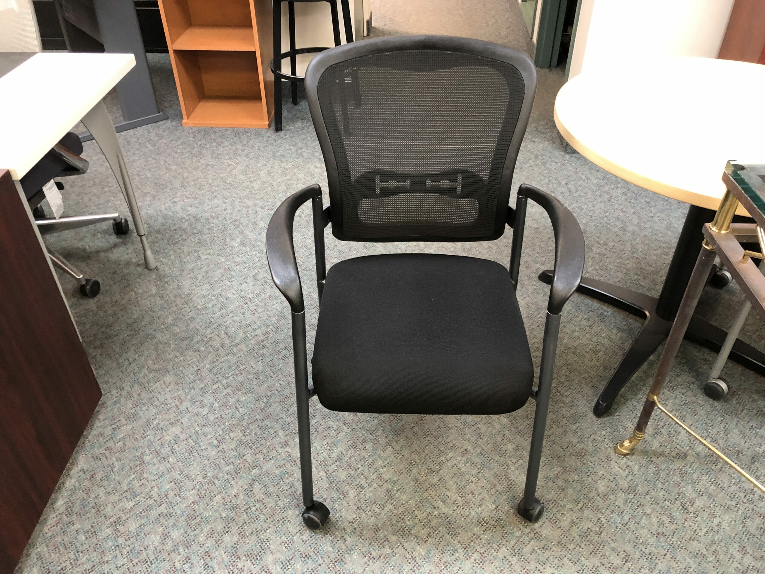Black Mobile Side Chair - OTS Furniture