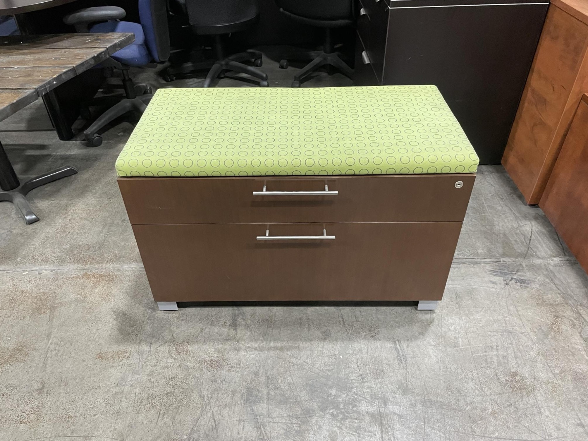 Green Cushioned File Cabinet - OTS Furniture